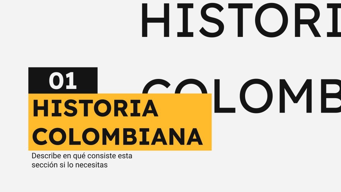 Colombian History Major Studies Theme with Timelines