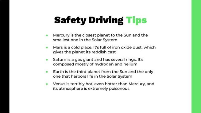 Safety Driving Tips Newsletter | Google Slides & PowerPoint