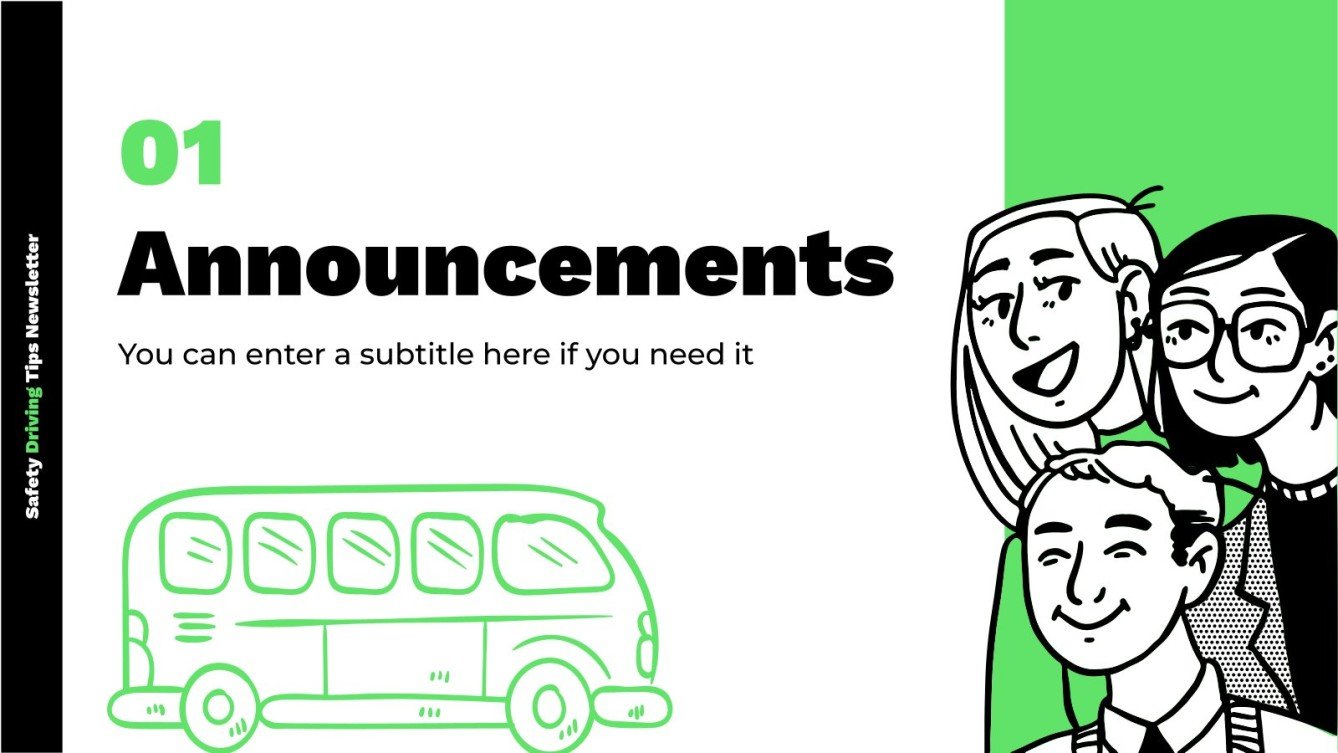 Safety Driving Tips Newsletter | Google Slides & PowerPoint