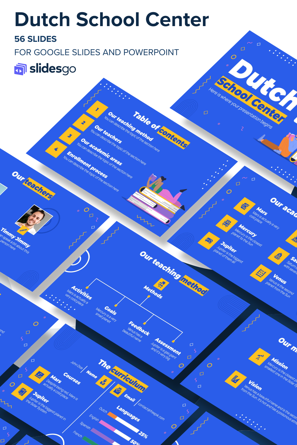 Dutch School Center | Google Slides and PowerPoint Template