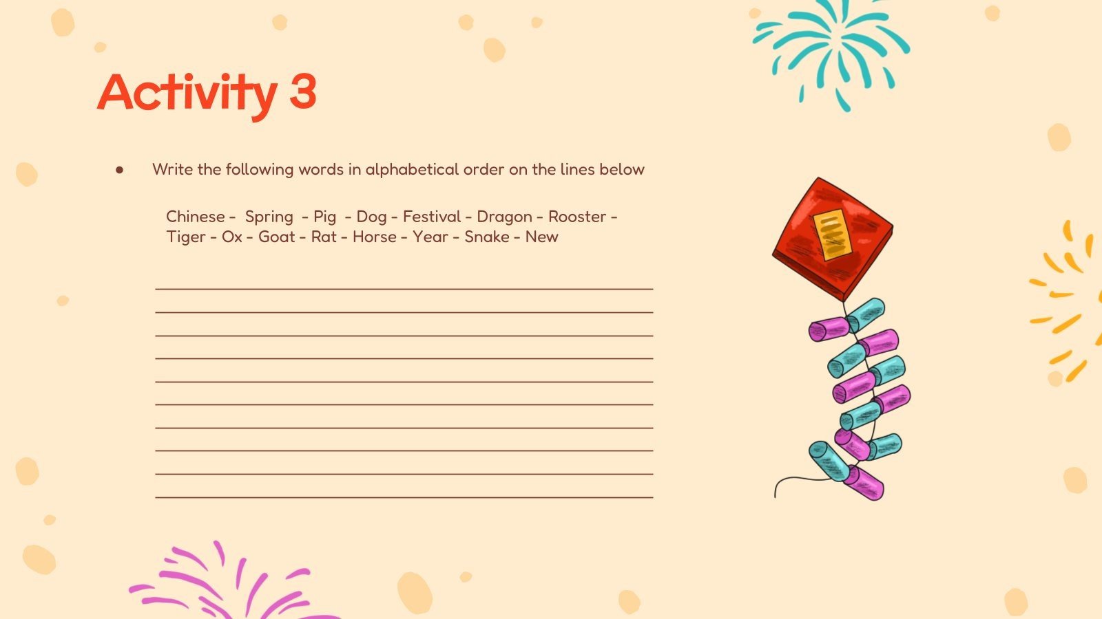 Pre-K Activities for Chinese New Year | Google Slides & PPT