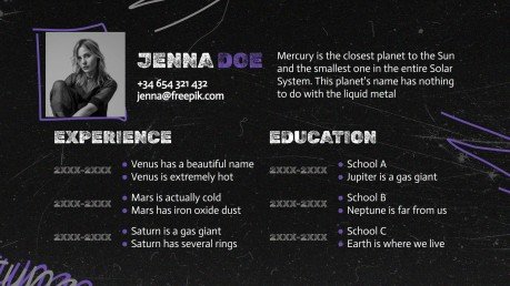 Portafolio de estilo grunge | Google Slides y PowerPoint