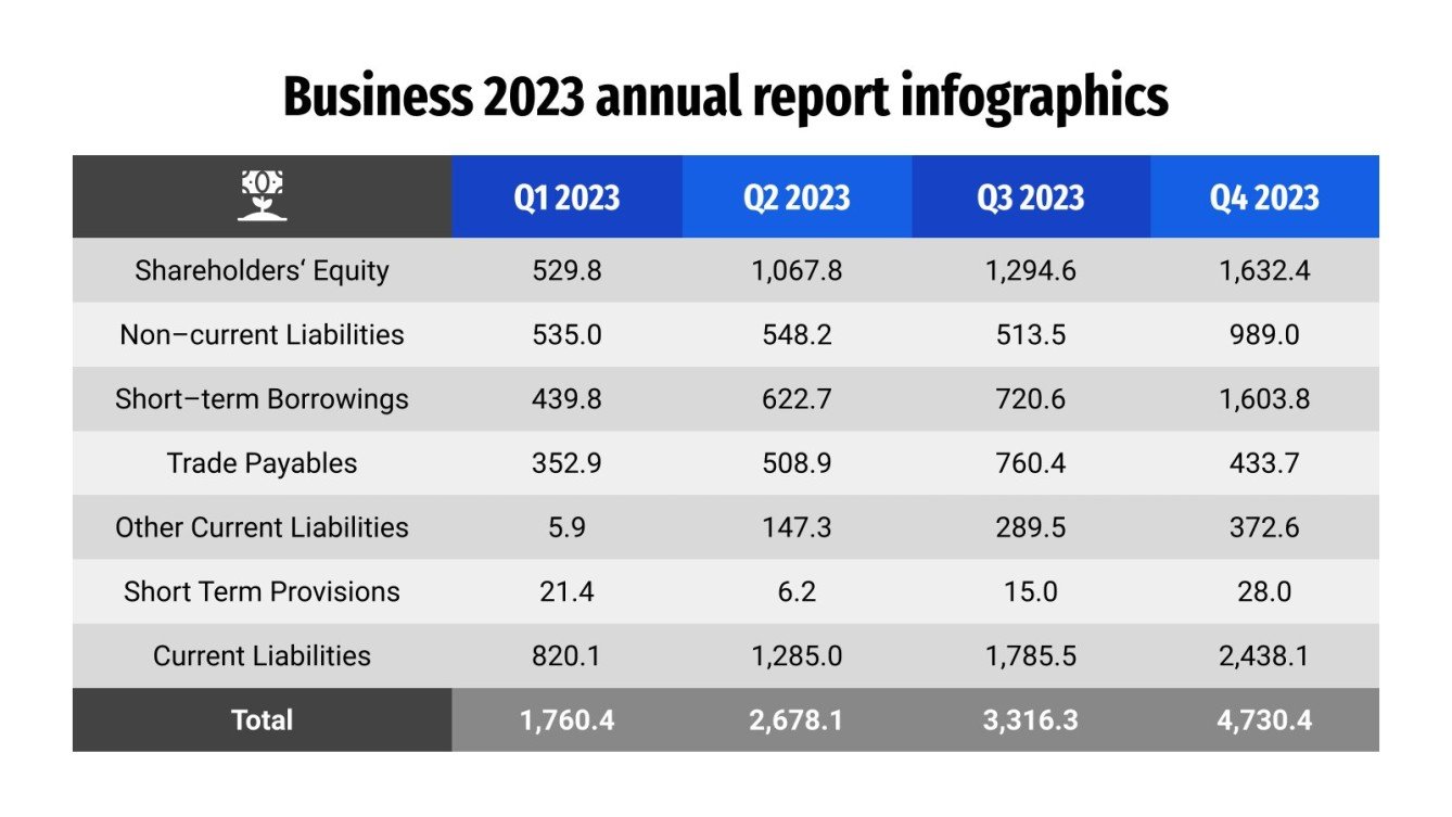 Business 2023 Annual Report Infographics