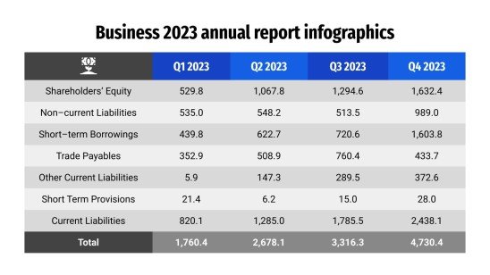 Business 2023 Annual Report Infographics