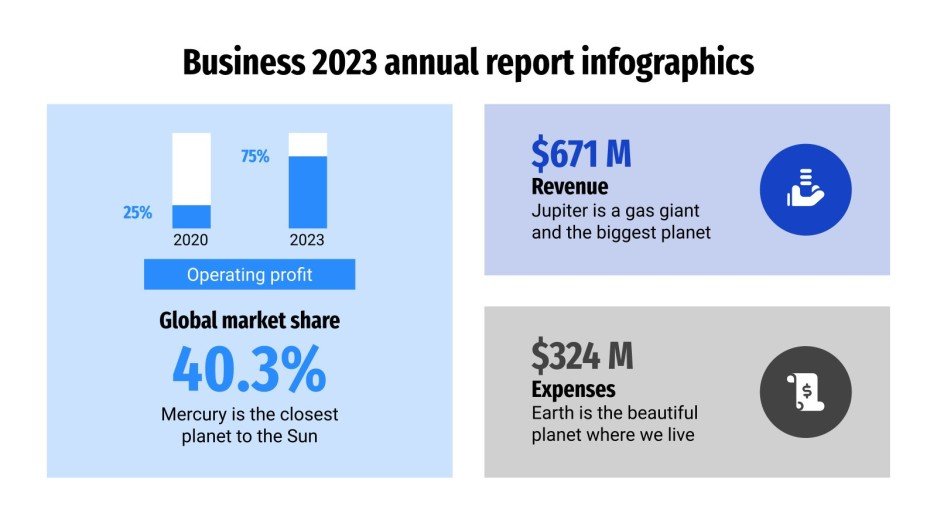 Business 2023 Annual Report Infographics