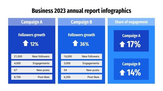 Business 2023 Annual Report Infographics