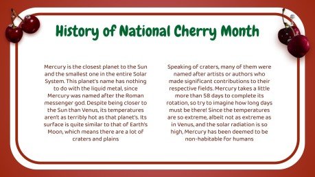 Happy Cherry Month! | Google Slides & PowerPoint