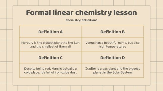 Formal Linear Chemistry Lesson for College Infographics
