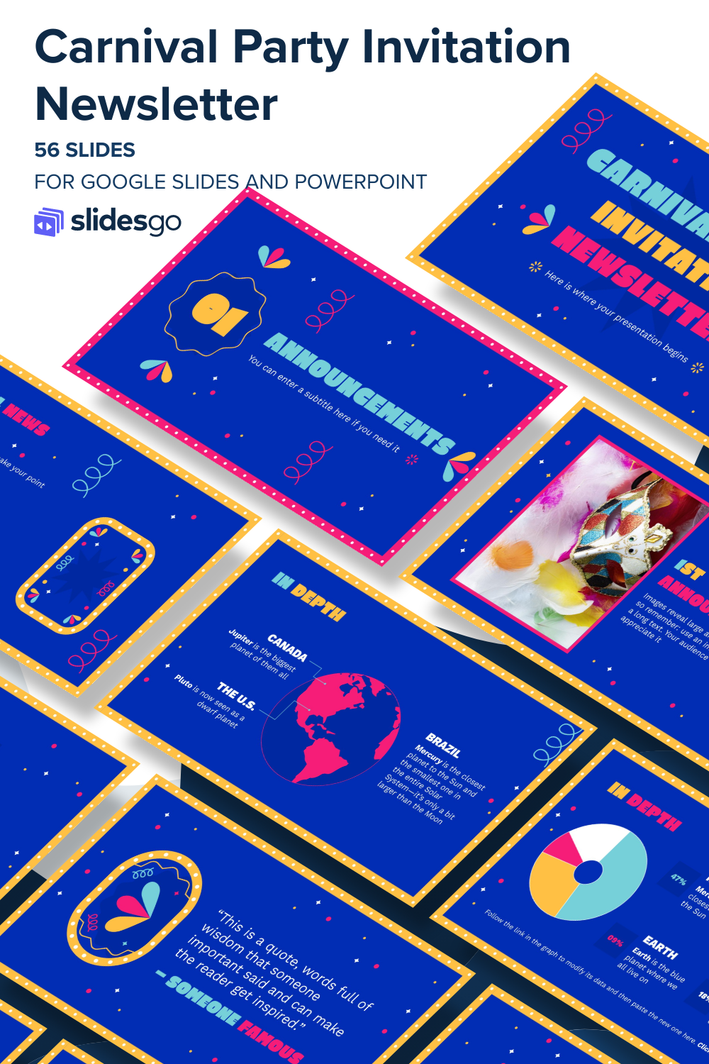 Carnival Party Invitation Newsletter