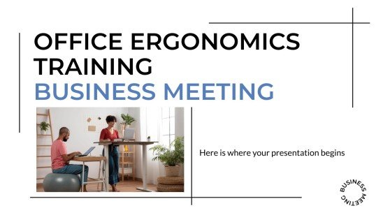 Office Ergonomics Training Business Meeting | PowerPoint