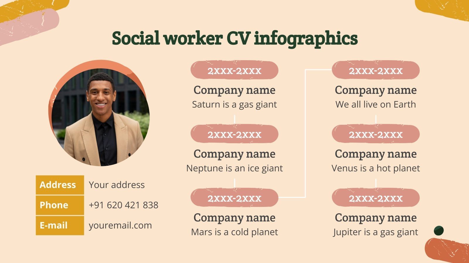 Social Worker CV Infographics | Google Slides & PowerPoint