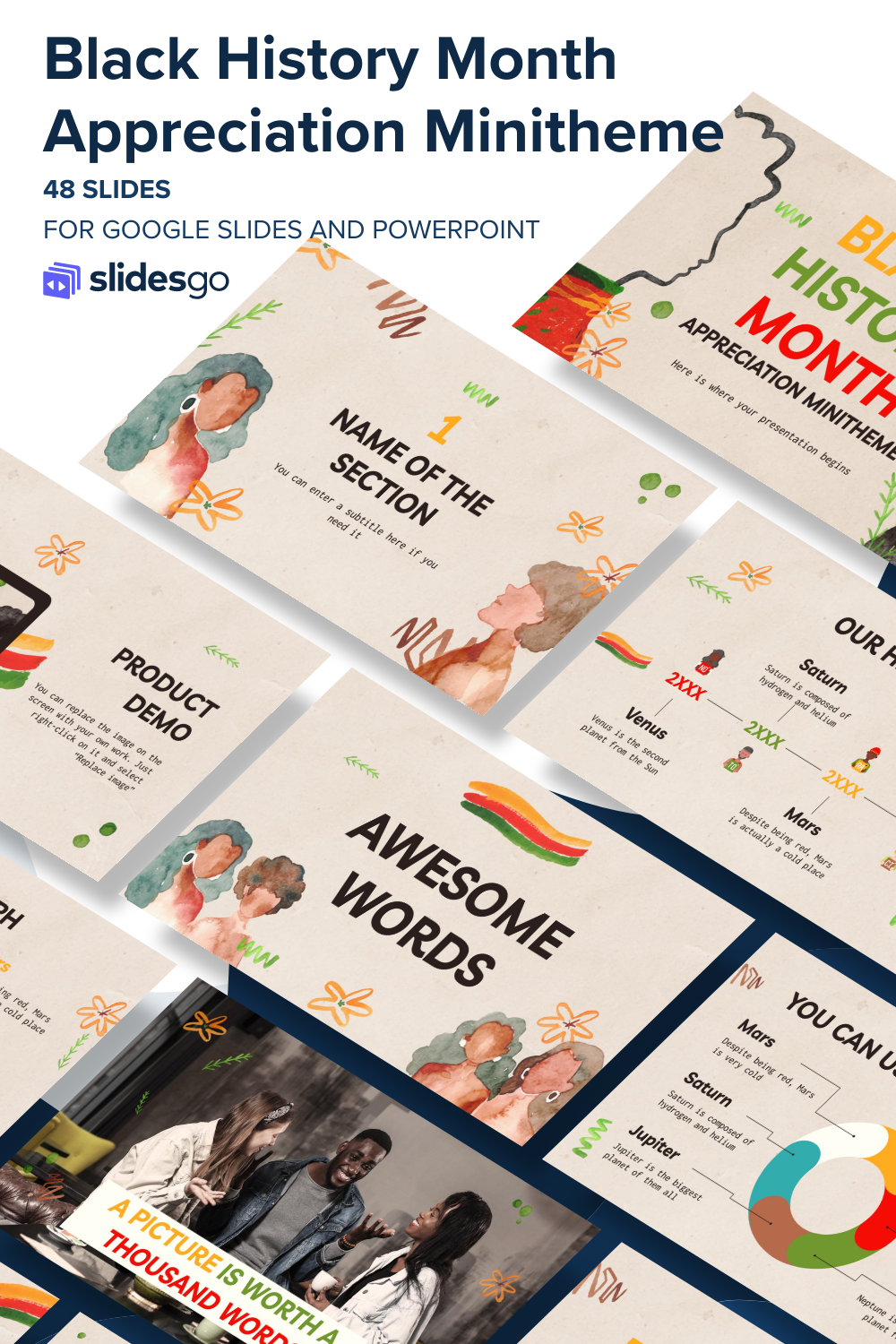 Black History Month Appreciation Minitheme | Google Slides