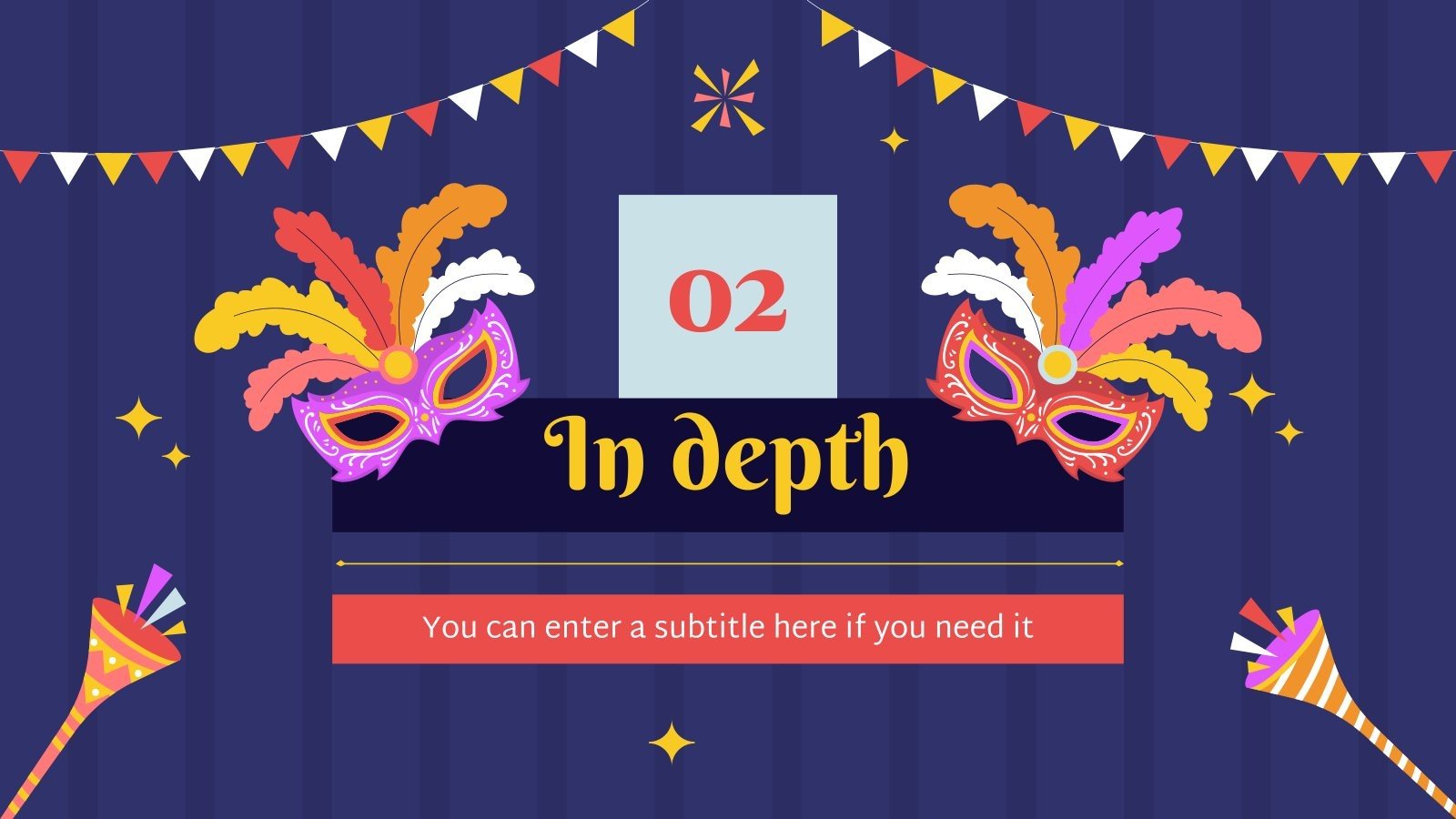 Masquerade Party Newsletter Invitation | Google Slides & PPT