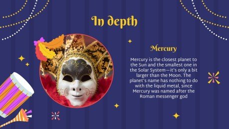 Masquerade Party Newsletter Invitation | Google Slides & PPT