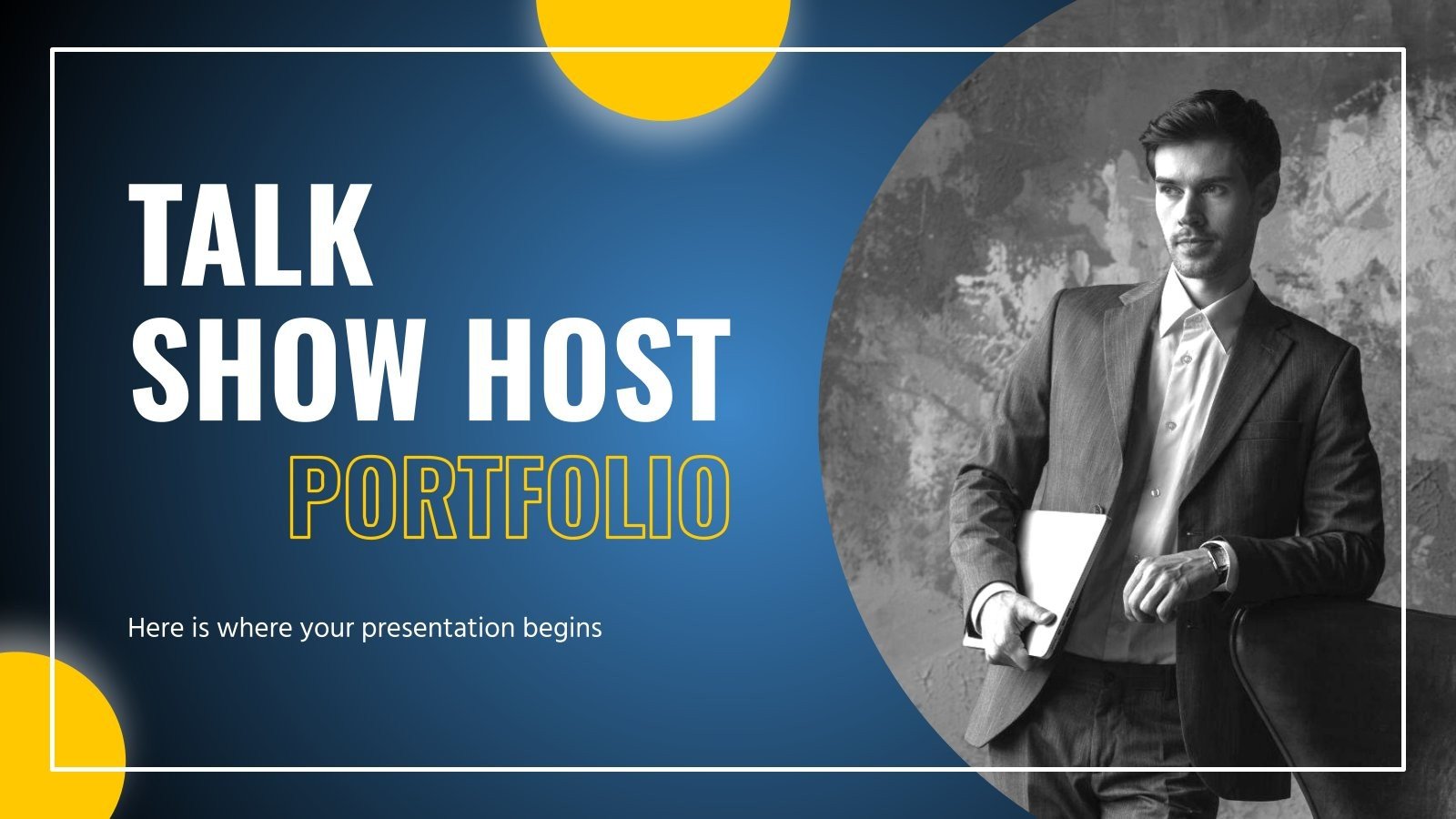 Portfolio para un presentador de talk show | Google Slides
