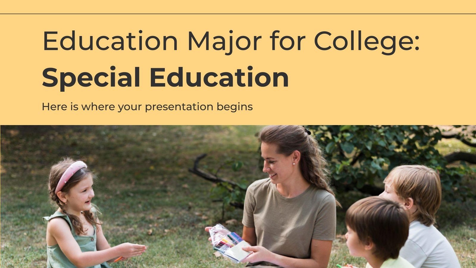Education Major for College: Special Education | Google Slides