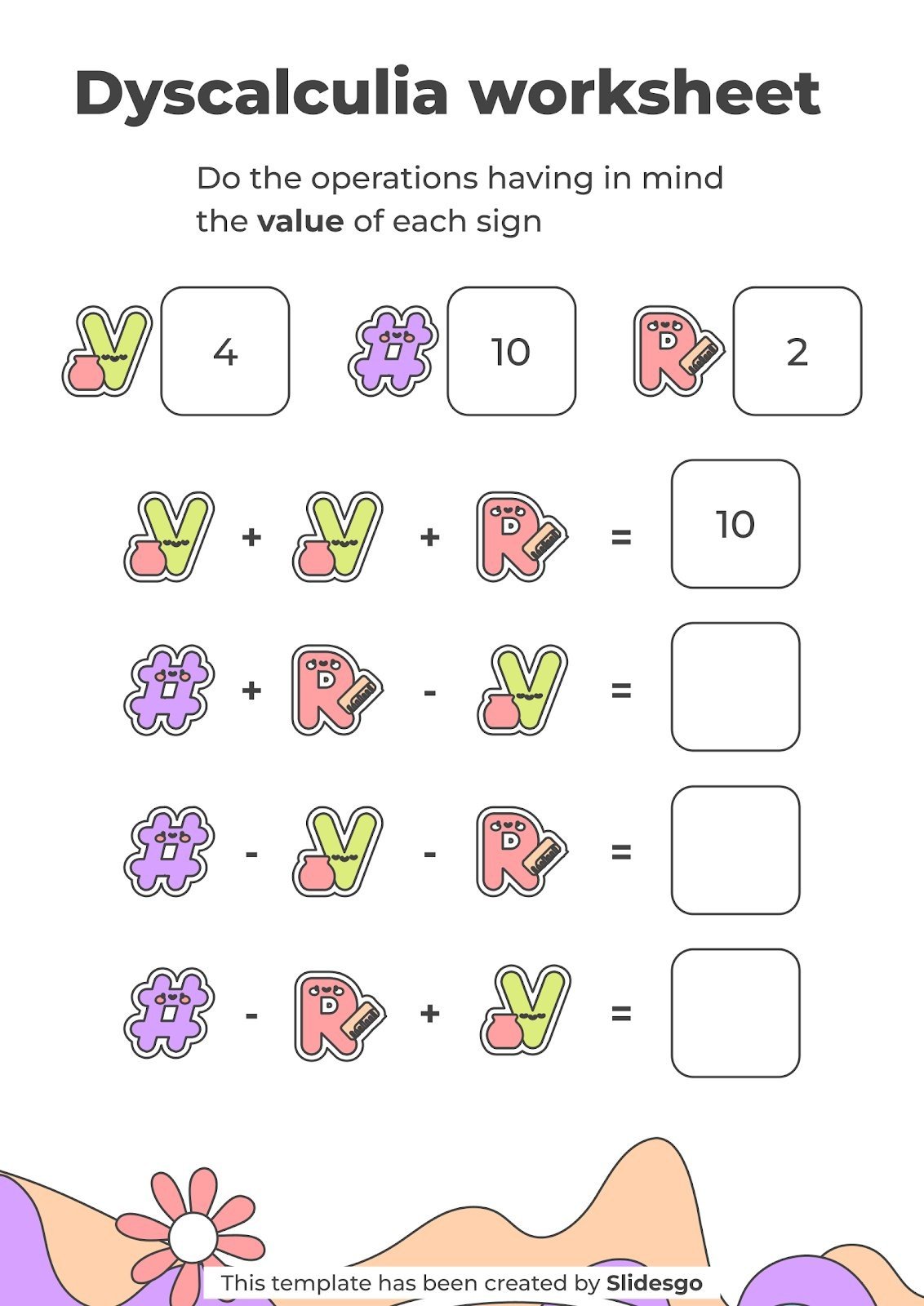 Printable Dyscalculia Worksheets for Elementary