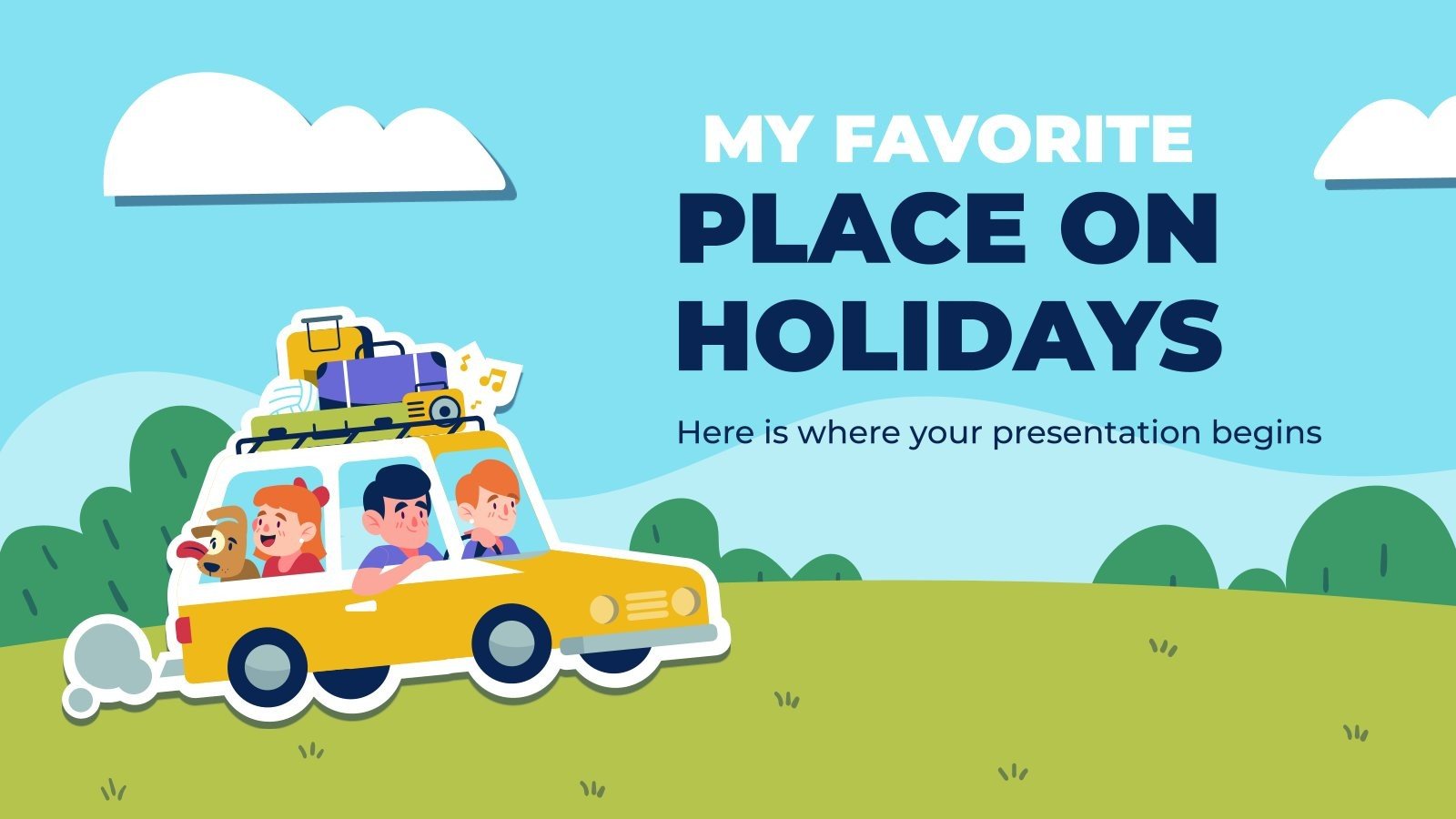 Meu lugar favorito nos feriados | Google Slides e PowerPoint