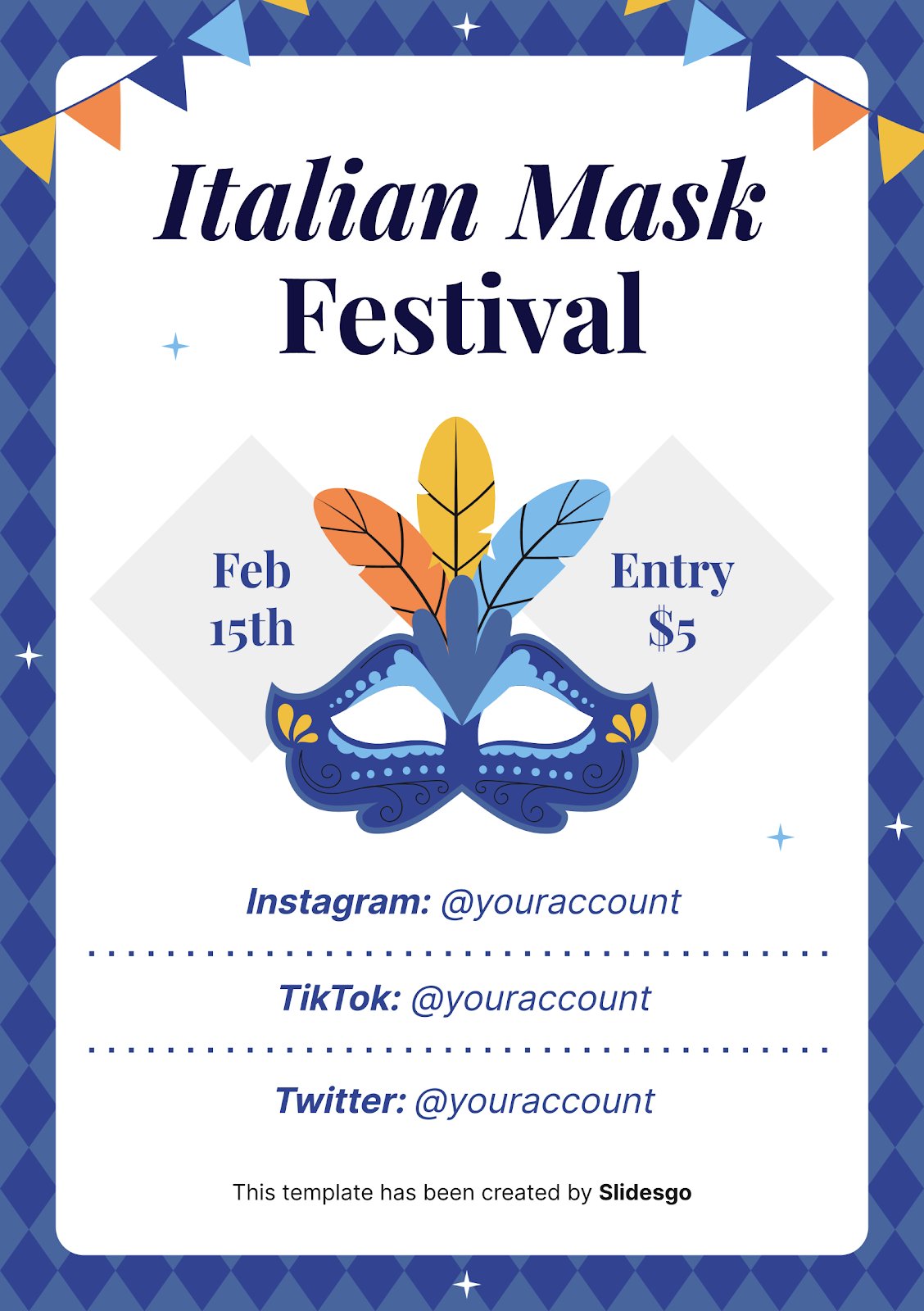 Invitations à une fête sur le thème du Carnaval de Venise