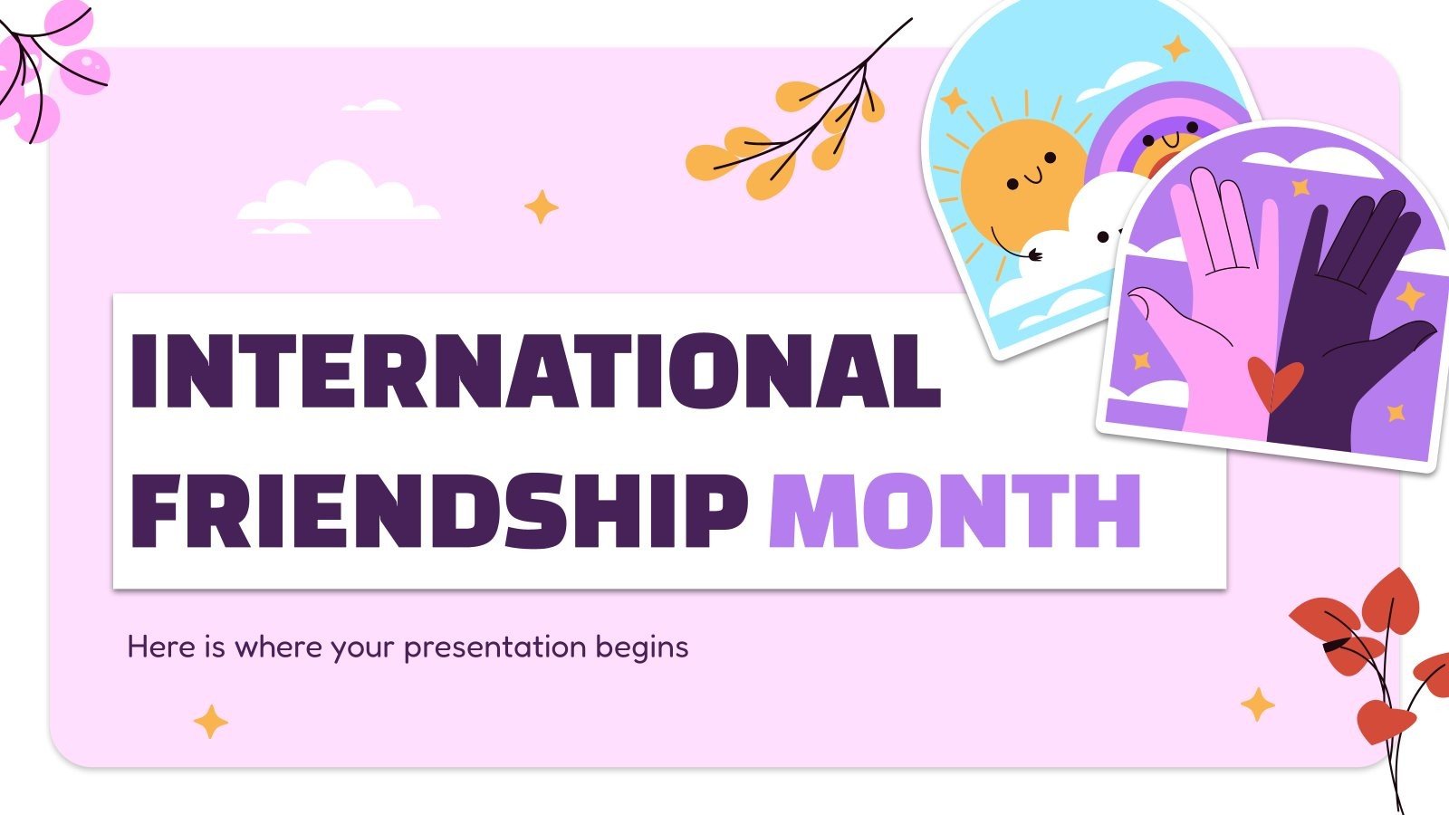 International Friendship Month | Google Slides & PowerPoint
