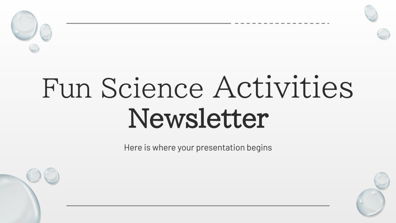 Newsletter de actividades de ciencia divertidas