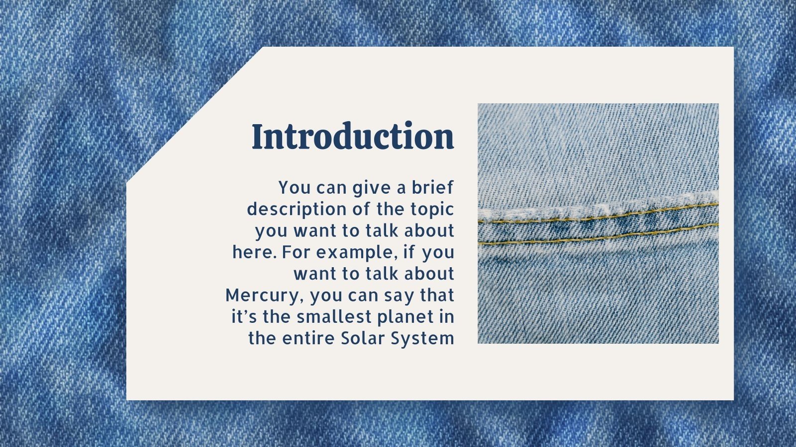 Tie Dye Denim Clothes Workshop | Google Slides & PPT