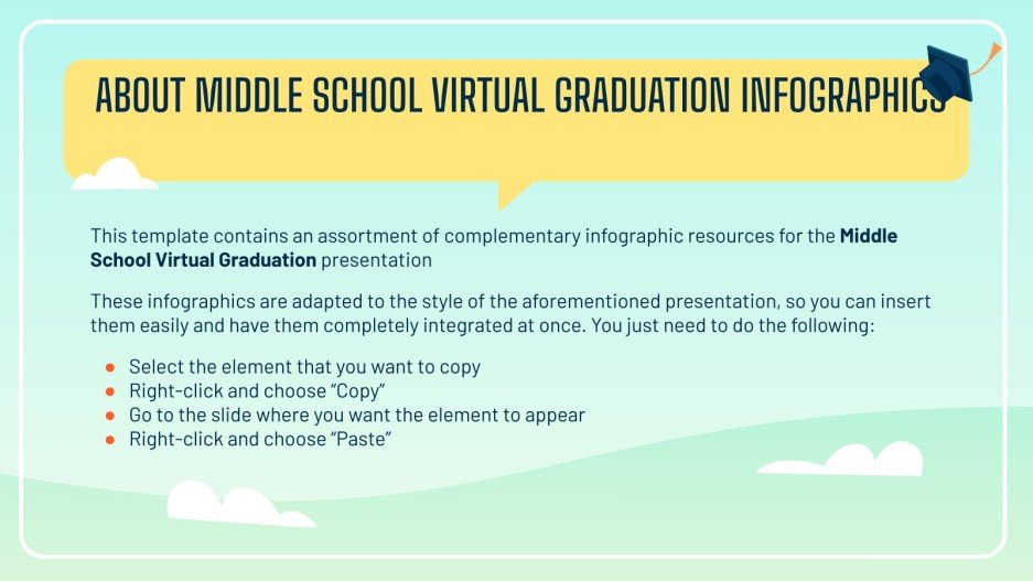 Middle School Virtual Graduation Infographics