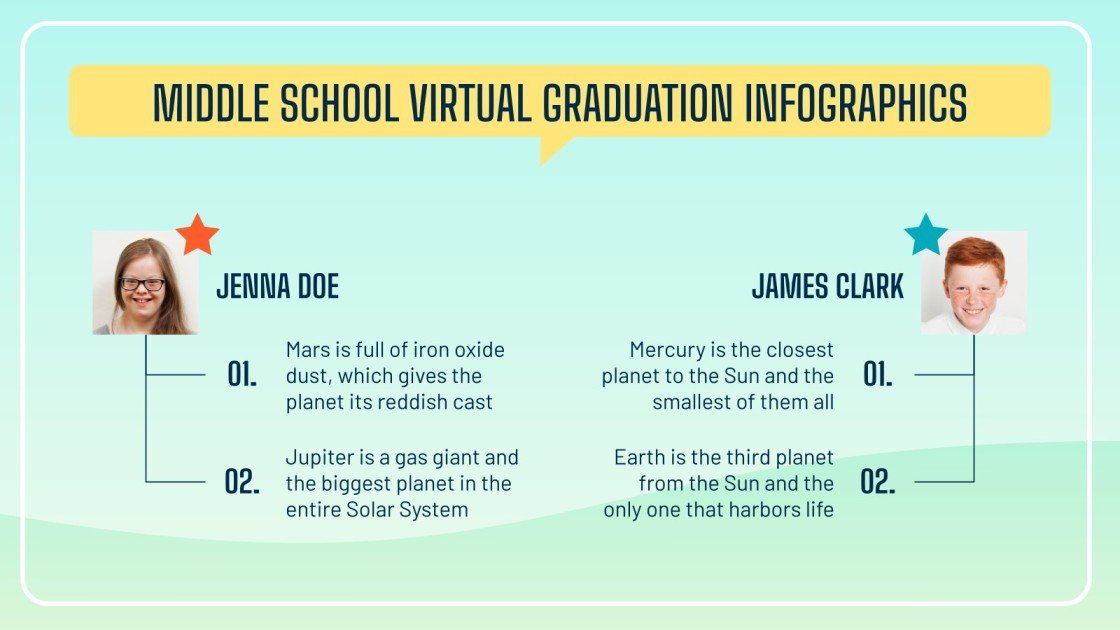 Middle School Virtual Graduation Infographics