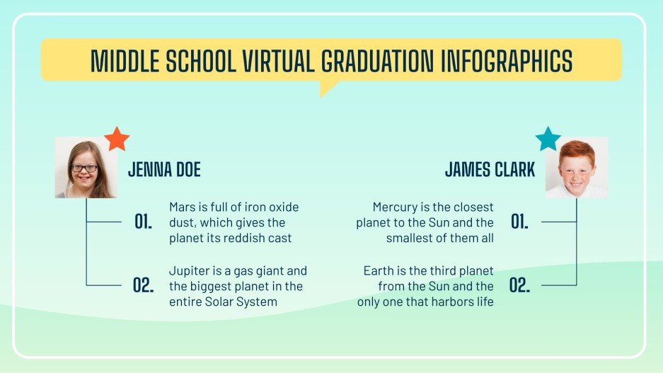 Middle School Virtual Graduation Infographics