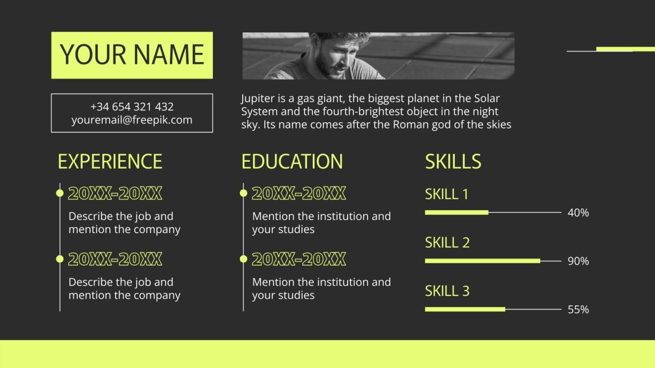 Personal Trainer Portfolio | Google Slides & PowerPoint