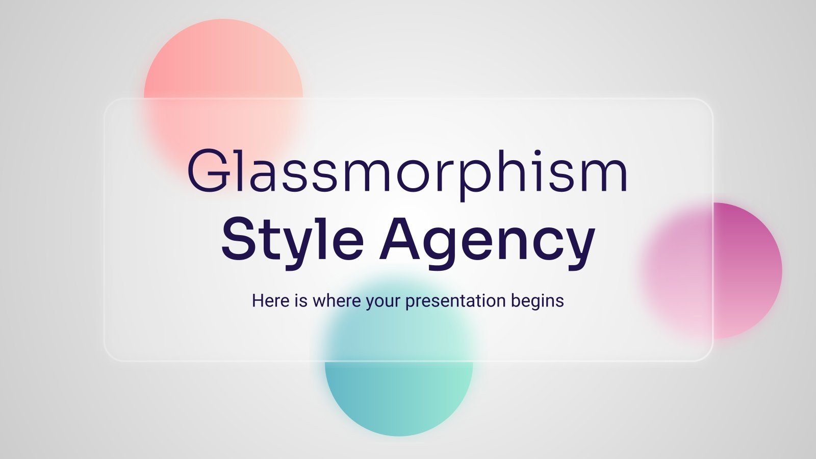 Glassmorphism-inspired Google Slides and PPT templates