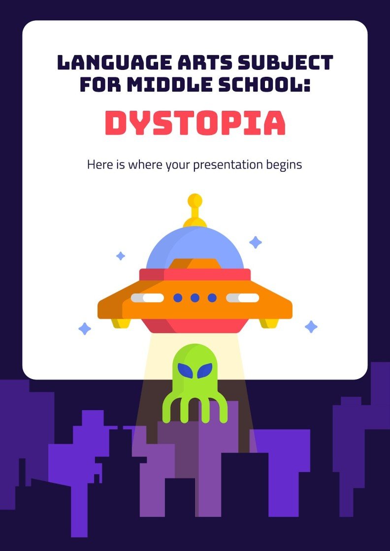 Language Arts for Middle School: Dystopia | Google Slides