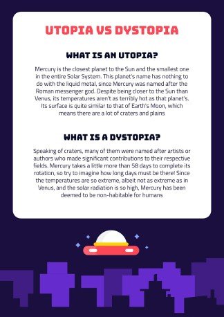 Language Arts for Middle School: Dystopia | Google Slides