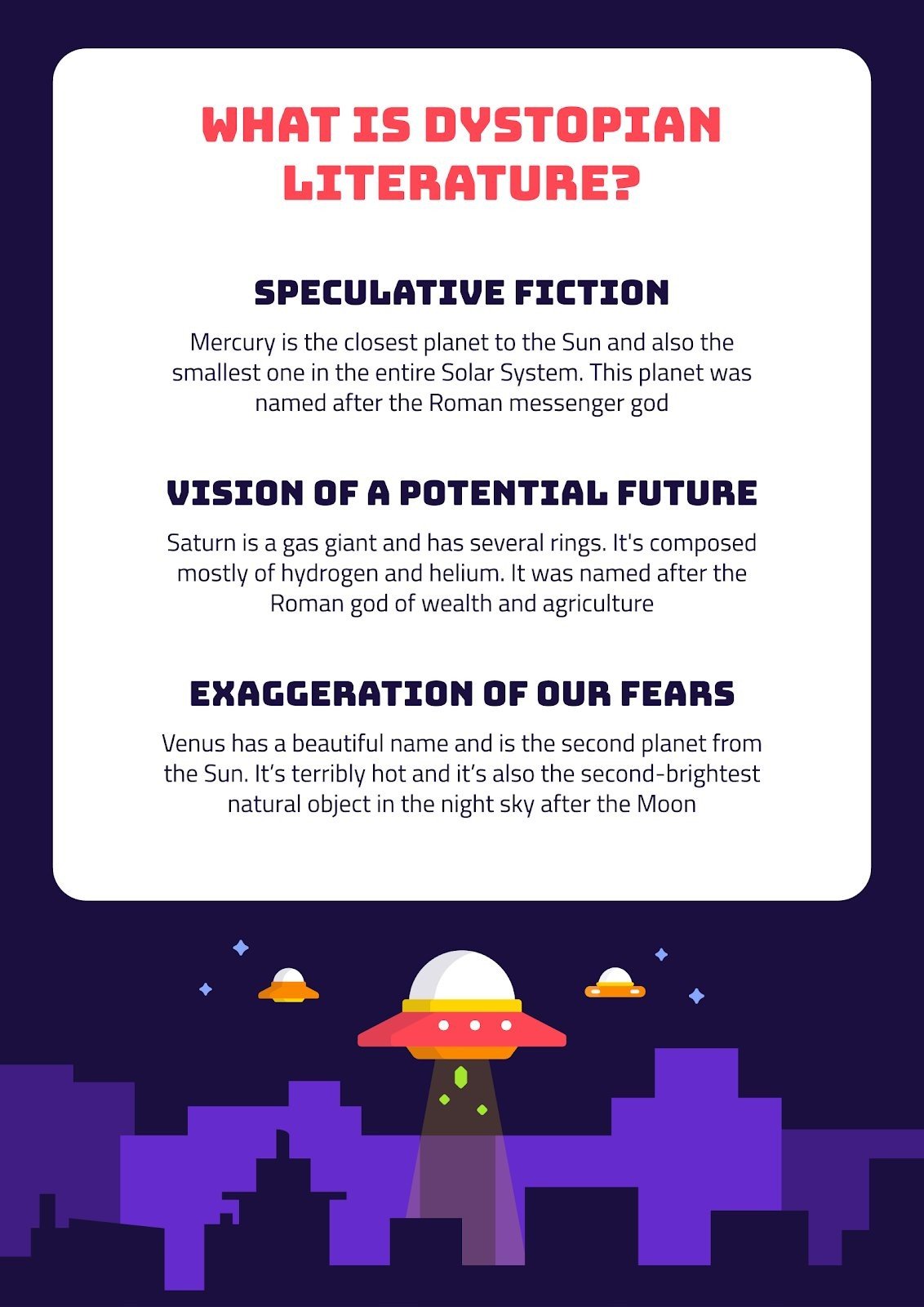 Language Arts for Middle School: Dystopia | Google Slides