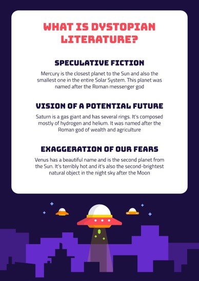 Language Arts for Middle School: Dystopia | Google Slides