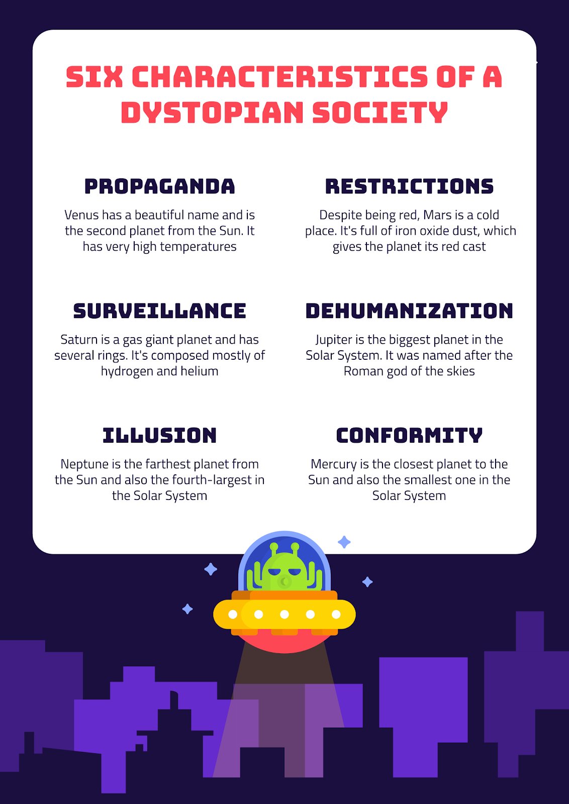 Language Arts for Middle School: Dystopia | Google Slides