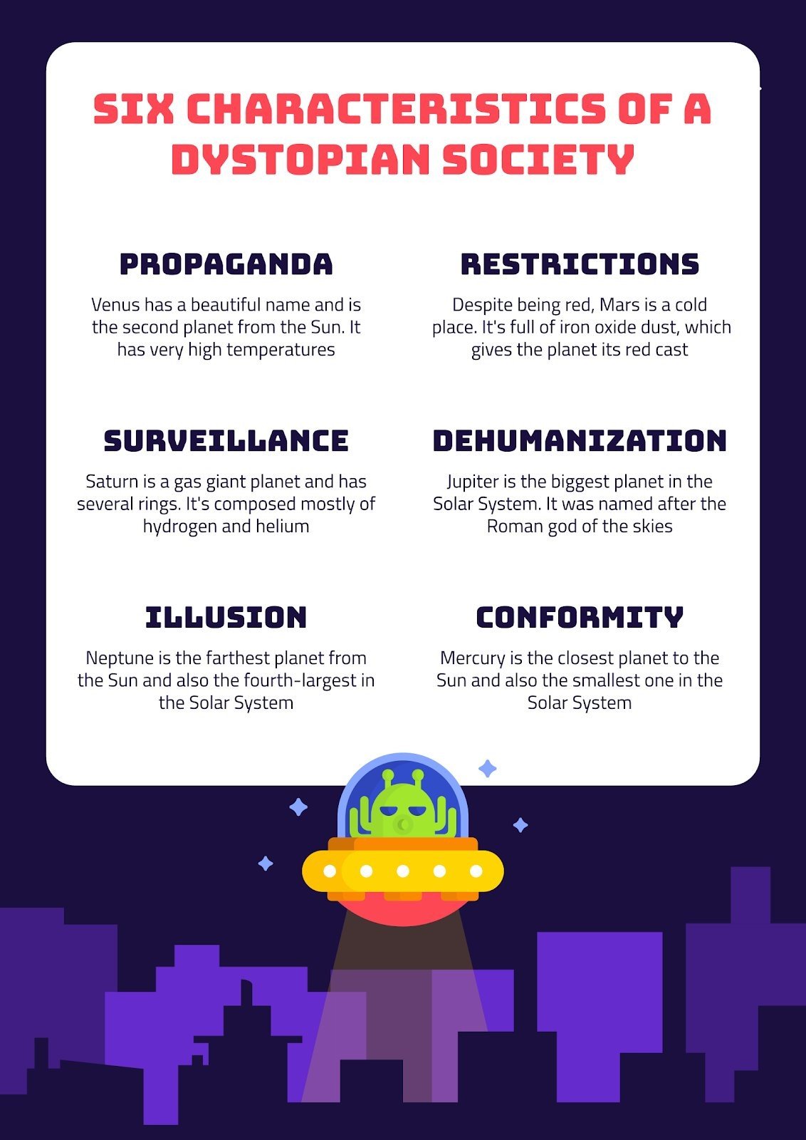 Language Arts for Middle School: Dystopia | Google Slides