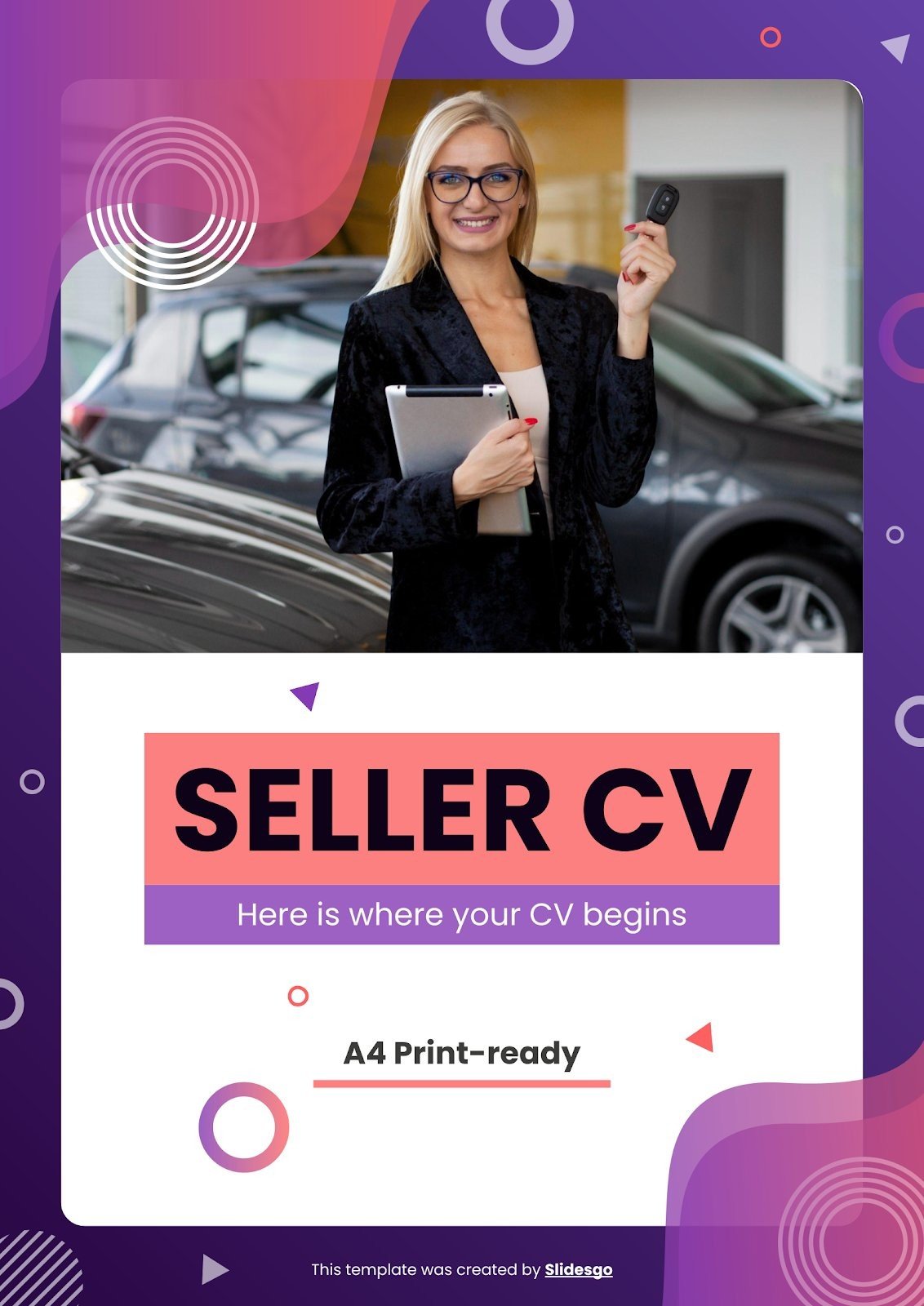 CV de vendedor | Modelo do Google Slides e PowerPoint