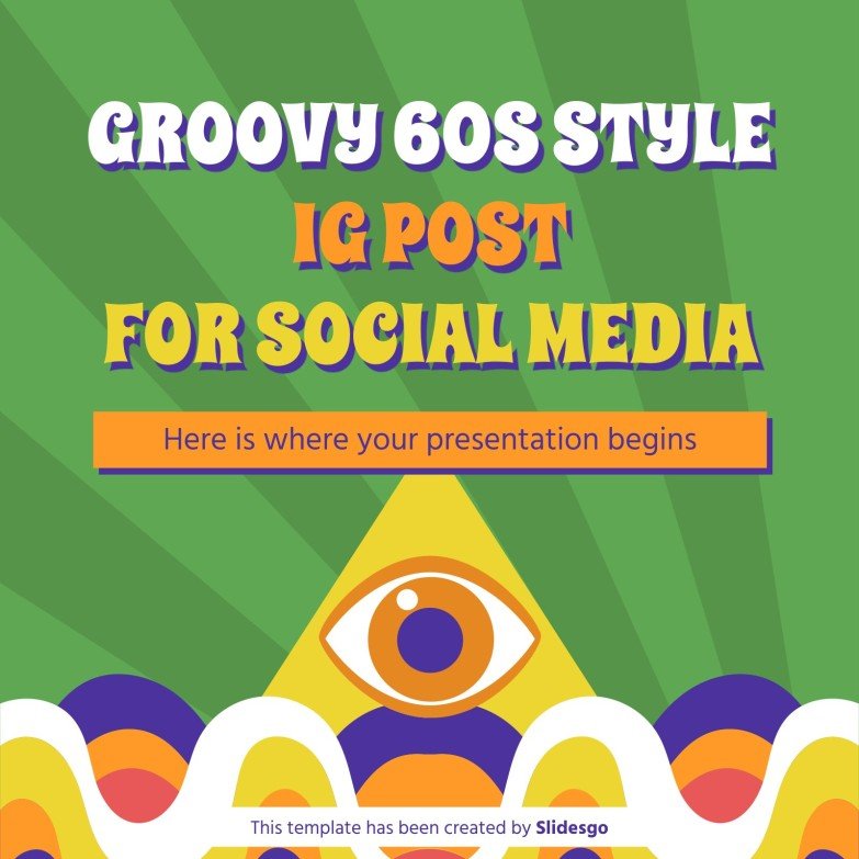 Groovy 60s Style IG Post for Social Media | Google Slides