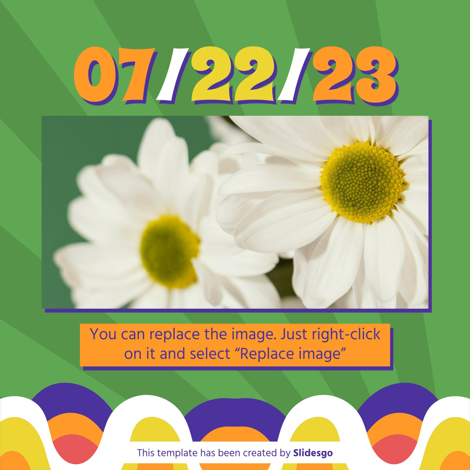 Posts de IG con estilo groovy de los años 60 | Google Slides