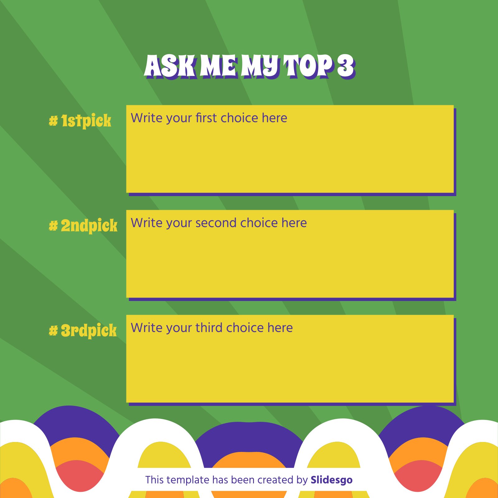 Posts de IG con estilo groovy de los años 60 | Google Slides