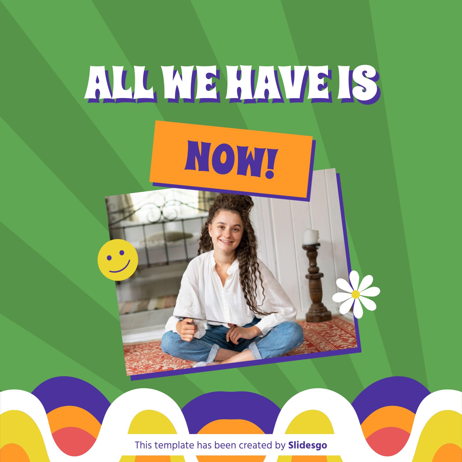 Posts de IG con estilo groovy de los años 60 | Google Slides