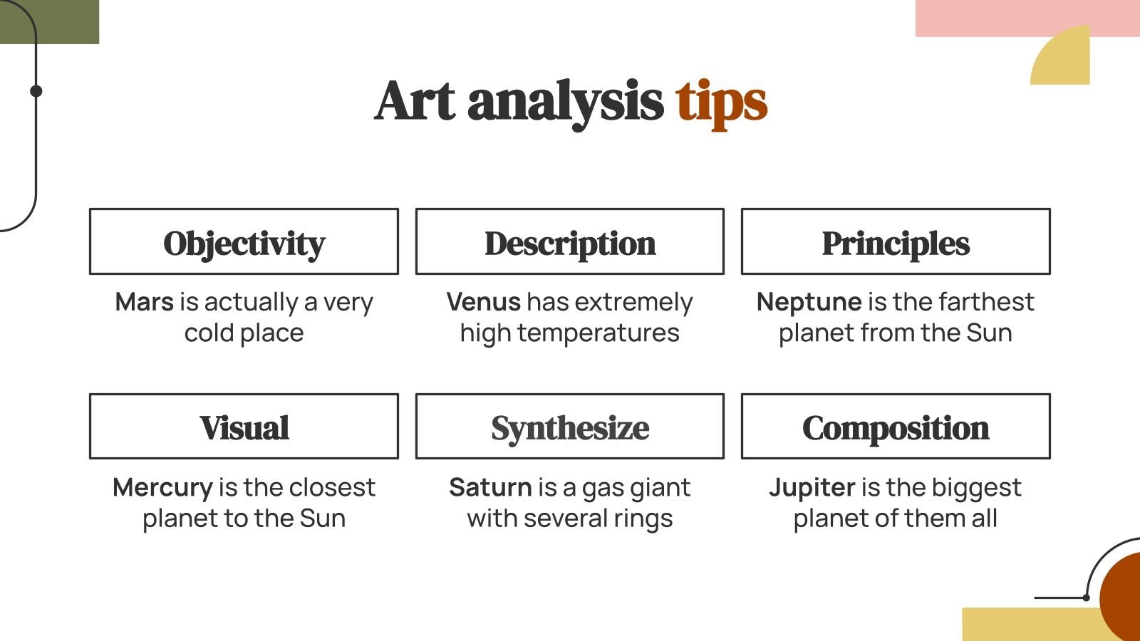 Language Arts Subject for High School: Artwork Analysis