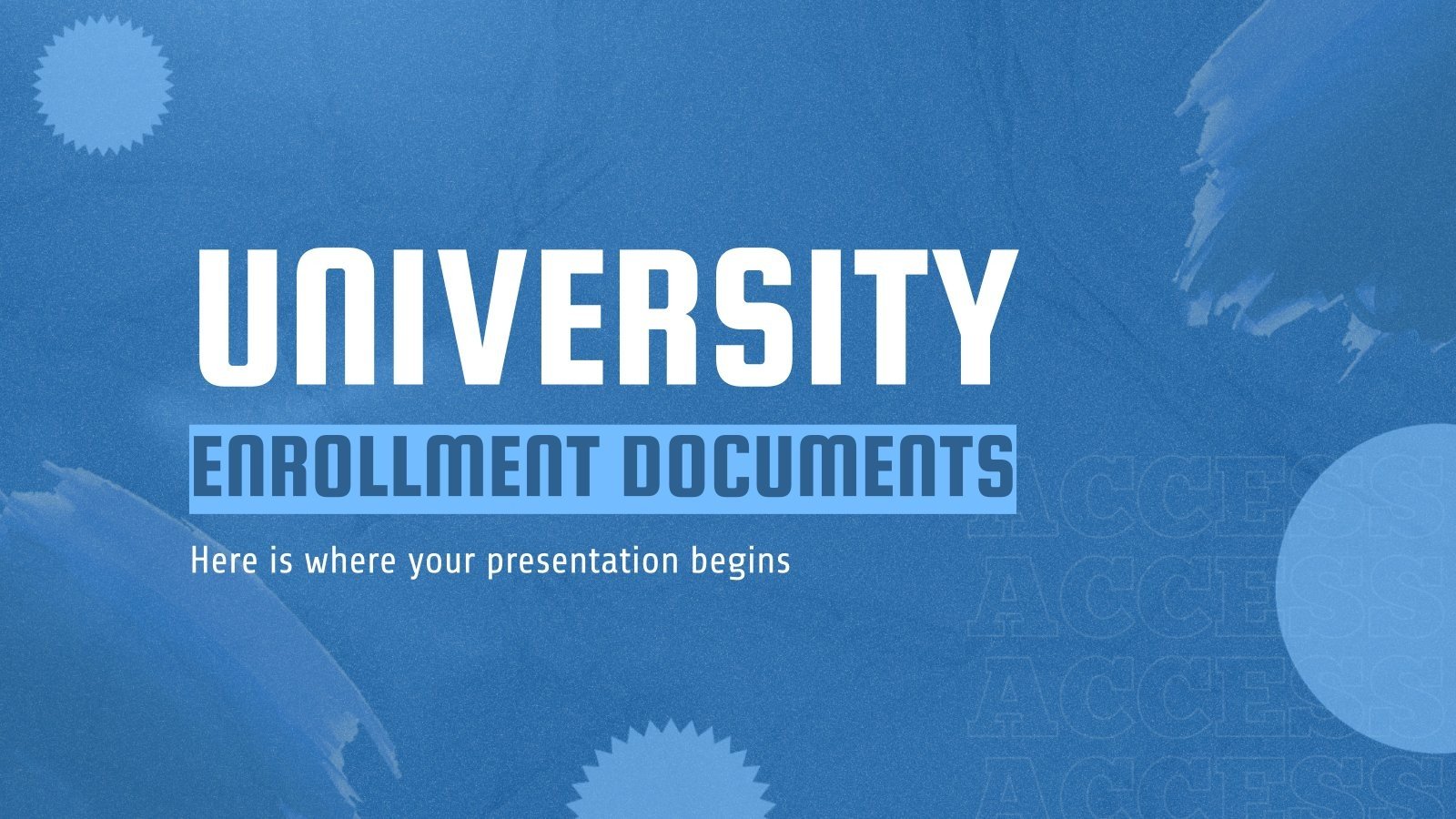 University Enrollment Documents | Google Slides & PowerPoint
