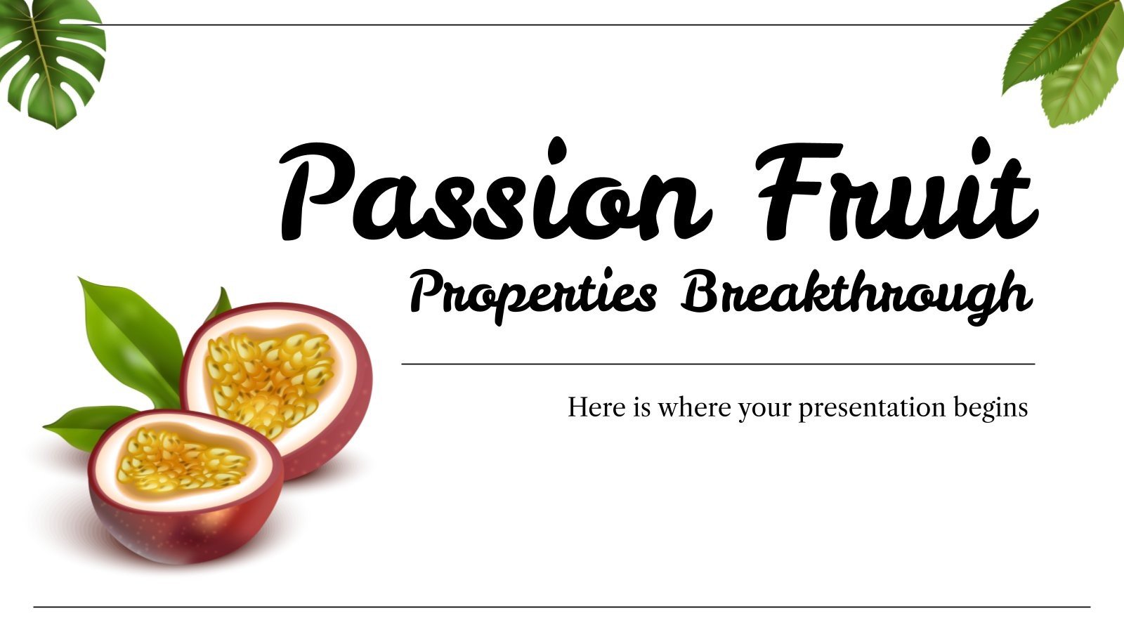Passion Fruit Properties Breakthrough Google Slides PPT