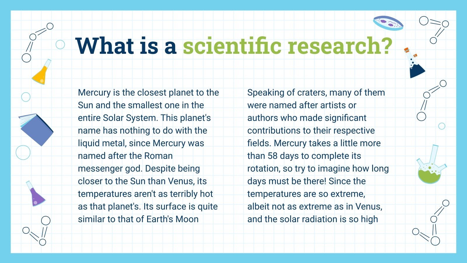 Science Subject for Middle School: Scientific Research