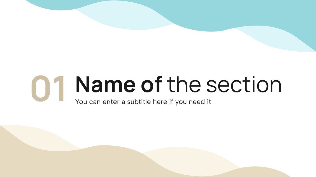 Simple Waves - Business Plan Basic Template | Google Slides