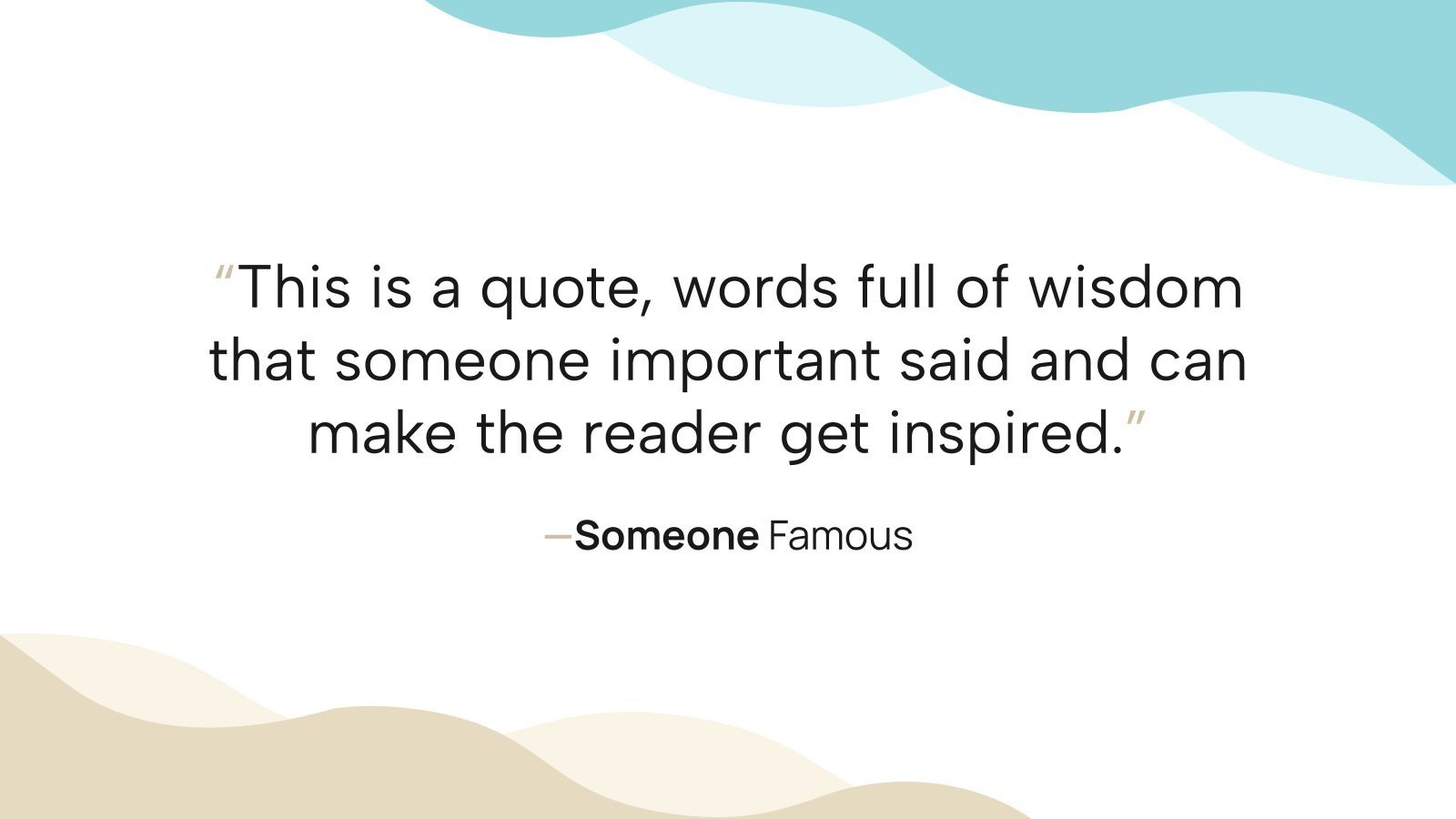 Simple Waves - Business Plan Basic Template | Google Slides