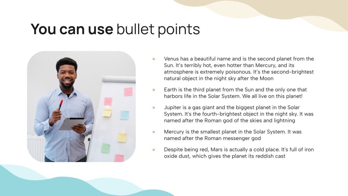 Simple Waves - Business Plan Basic Template | Google Slides