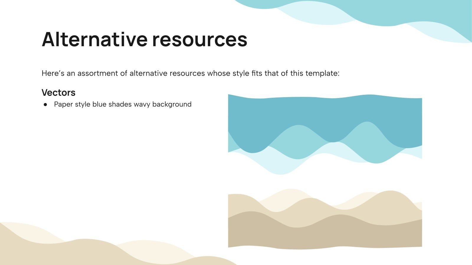 Simple Waves - Business Plan Basic Template | Google Slides